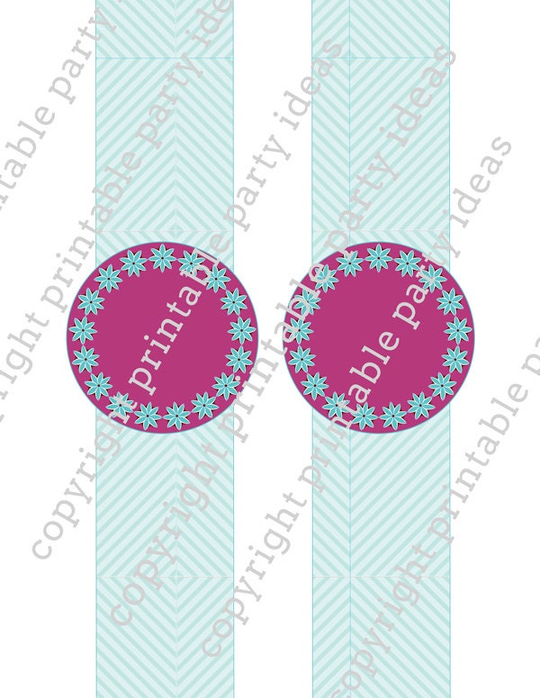 Pacific Beauty Spa 3 Circle Labels Editable PDF Add - Etsy