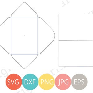 Basic A6 Envelope and Card: SVG Cutting File - Etsy