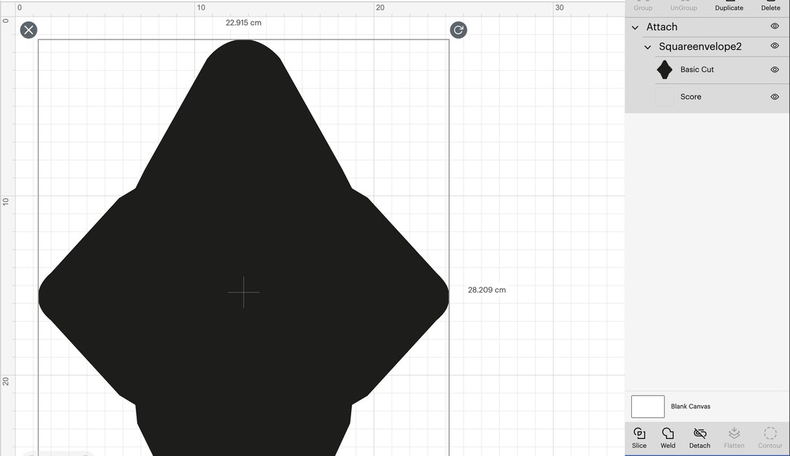Basic Square Envelope and Card: SVG Cutting File - Etsy