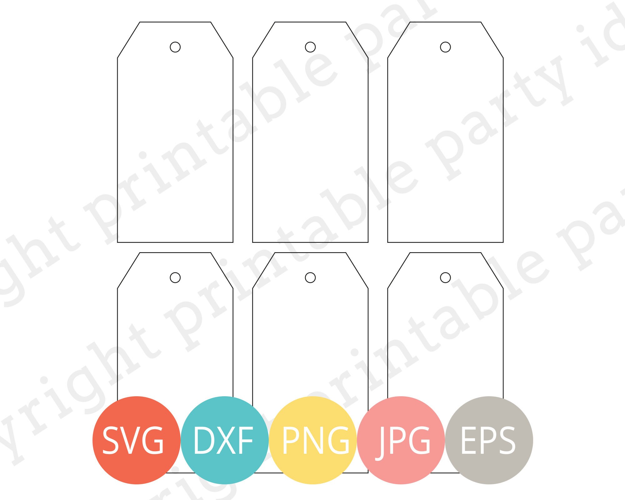 Basic Luggage Tags: SVG Cutting File - Etsy