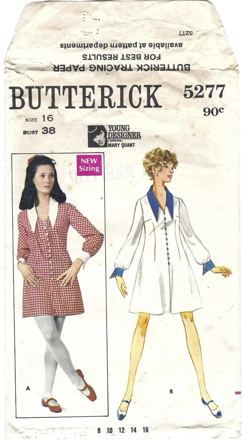 Butterick Sewing Pattern 5277, Young Designer: Mary Quant - Misses' One ...