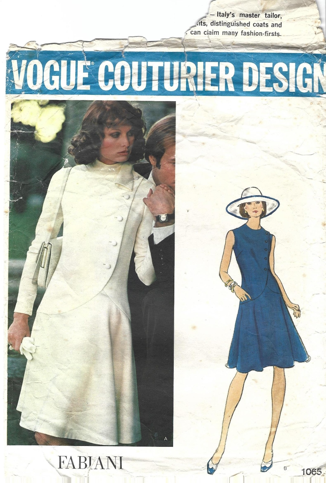 Vogue Couturier Design Sewing Pattern 1065, Fabiani Vintage Dress, Size ...