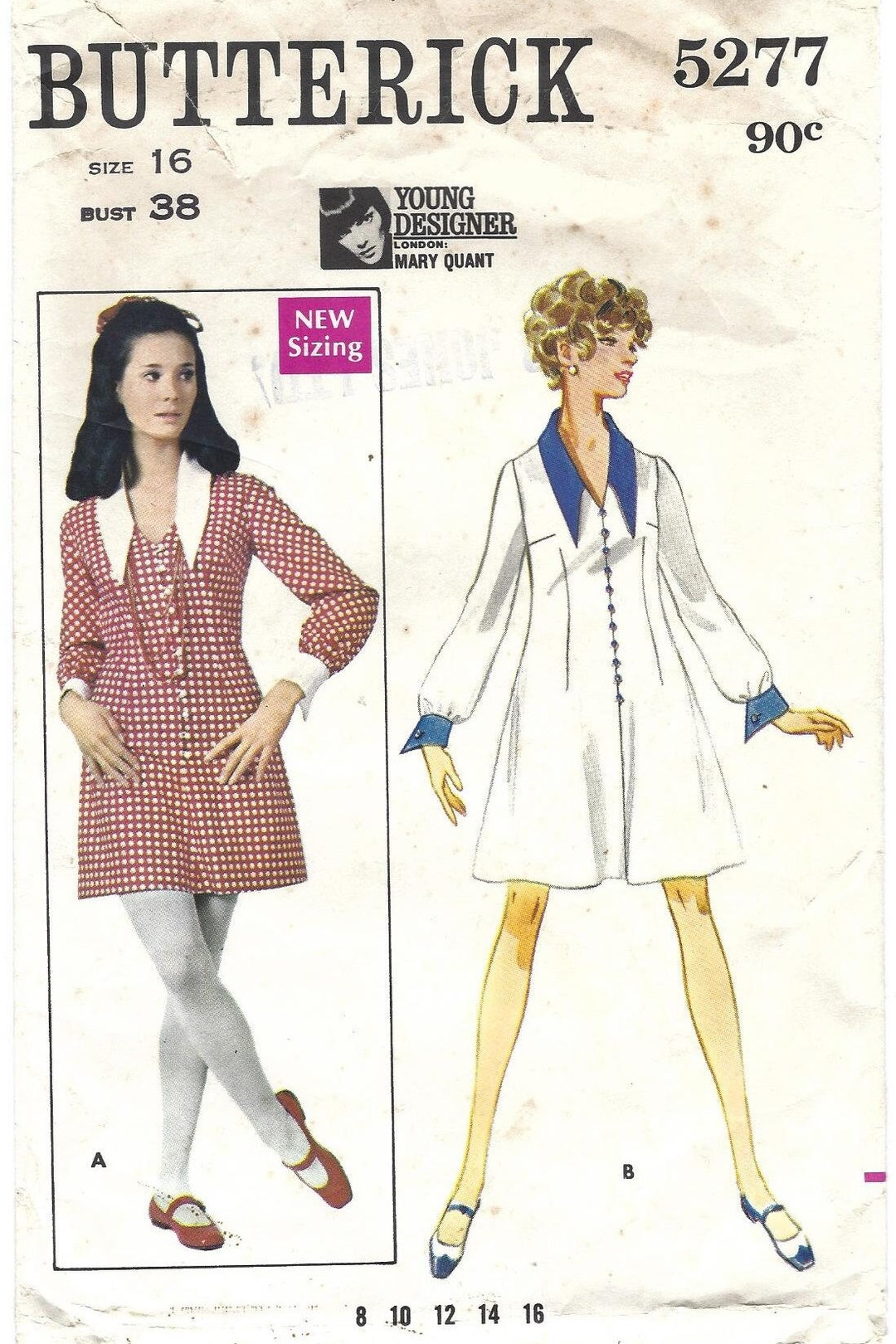 Butterick Sewing Pattern 5277, Young Designer: Mary Quant - Misses' One ...