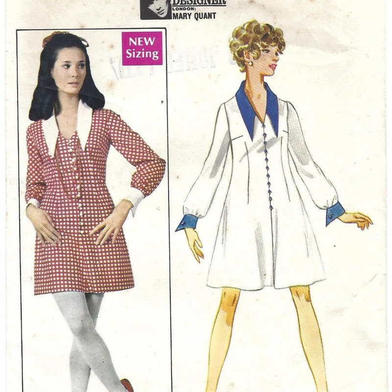 Mary Quant Pattern - Etsy UK