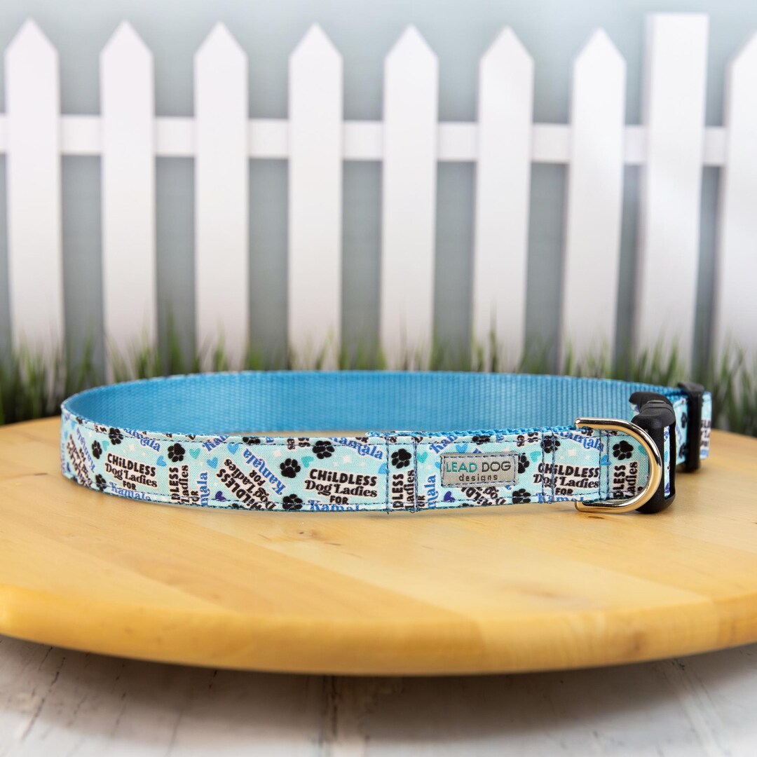 Childless Dog Lady Kamala Harris for President, Patriotic Dog Collars ...