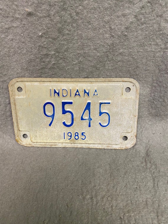 Indiana Motorcycle License Plate 1985 | Etsy
