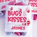 Bugs & Kisses Valentine Stickers or Labels, Love Bug Valentines Tags ...