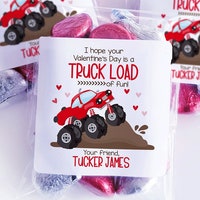 Monster Truck Valentine, Truck Lover, Boy Valentine, Classroom ...