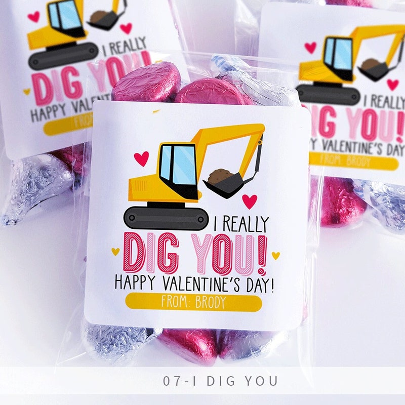 I Dig You Valentine Stickers - Etsy