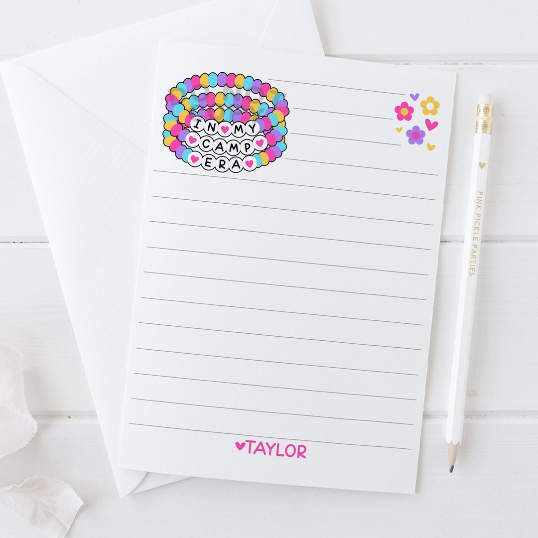 Personalized in My Camp Era Notecards, Camp Stationery Set for Boys, A ...