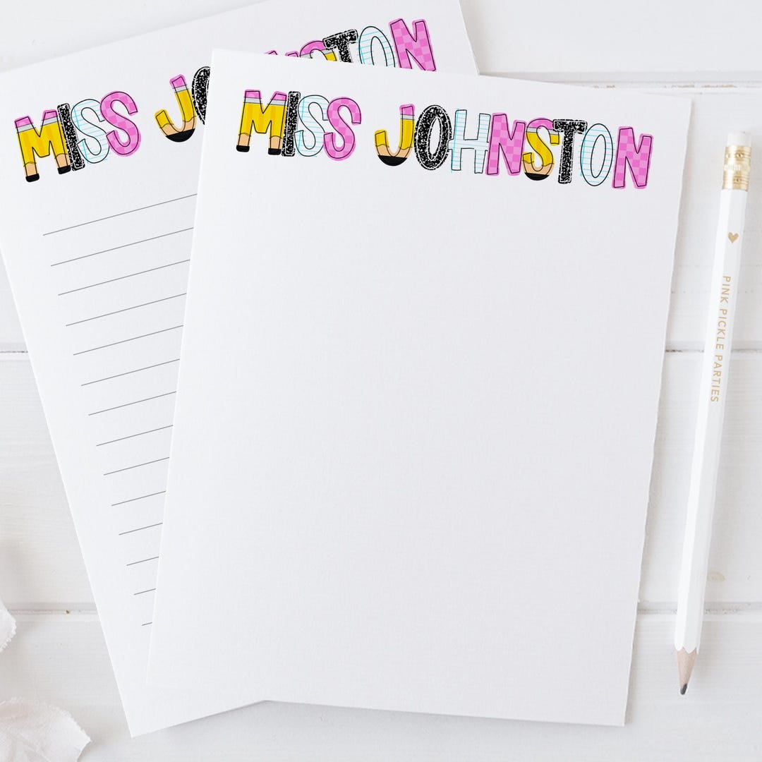 Personalized Teacher Notepad | Gifts for Teacher | Custom Notepad ...