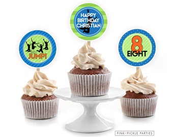 Trampoline Cupcake Toppers | Etsy