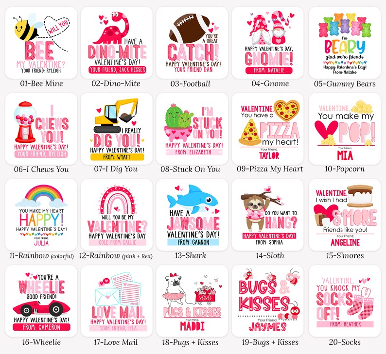 Bugs & Kisses Valentine Stickers or Labels Love Bug - Etsy