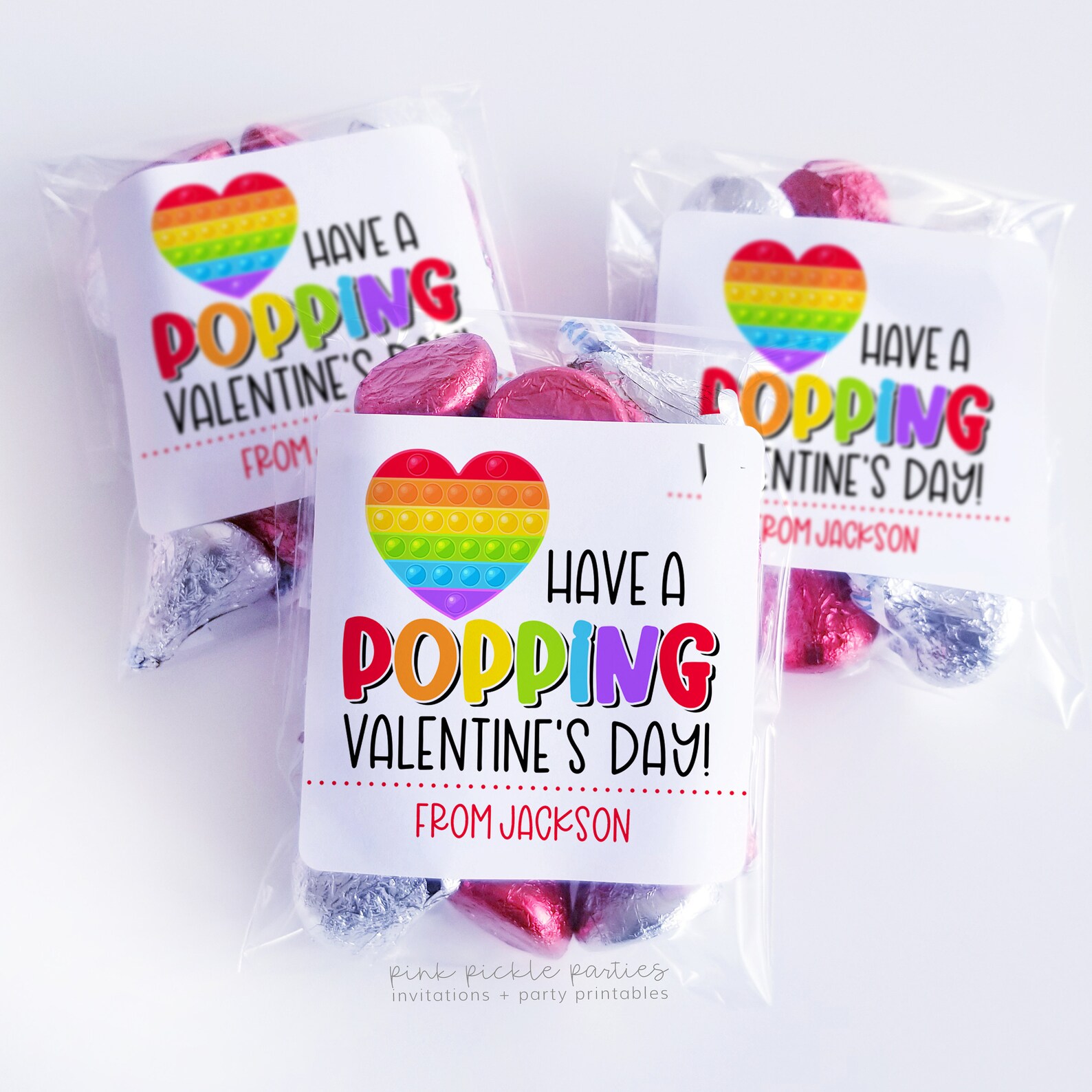 Pop It Kids Valentines Class Valentines Classroom Valentine | Etsy