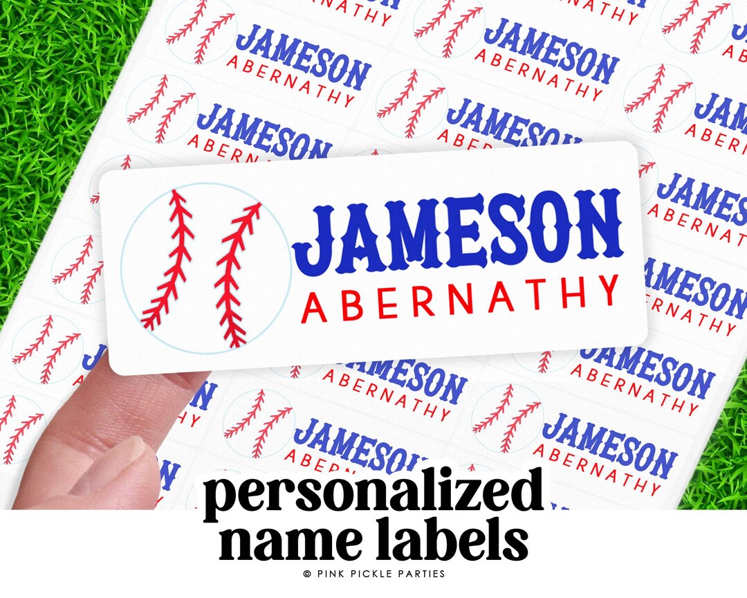 Baseball School Supply Labels, This Belongs to Stickers, Sports Name ...