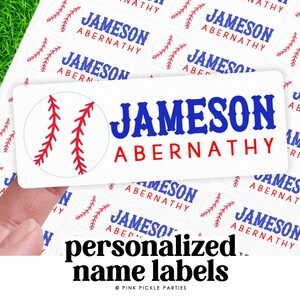 Baseball School Supply Labels, This Belongs to Stickers, Sports Name ...