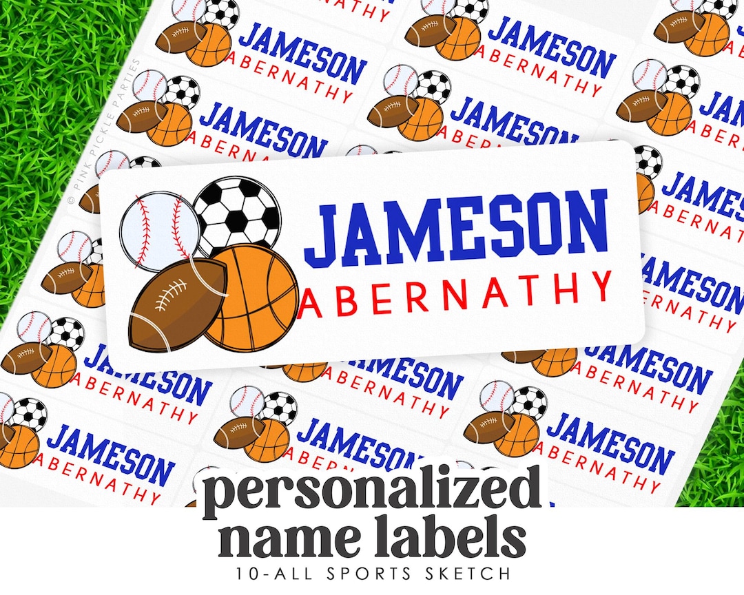 Sports Theme School Supply Labels, This Belongs to Stickers, Sports ...