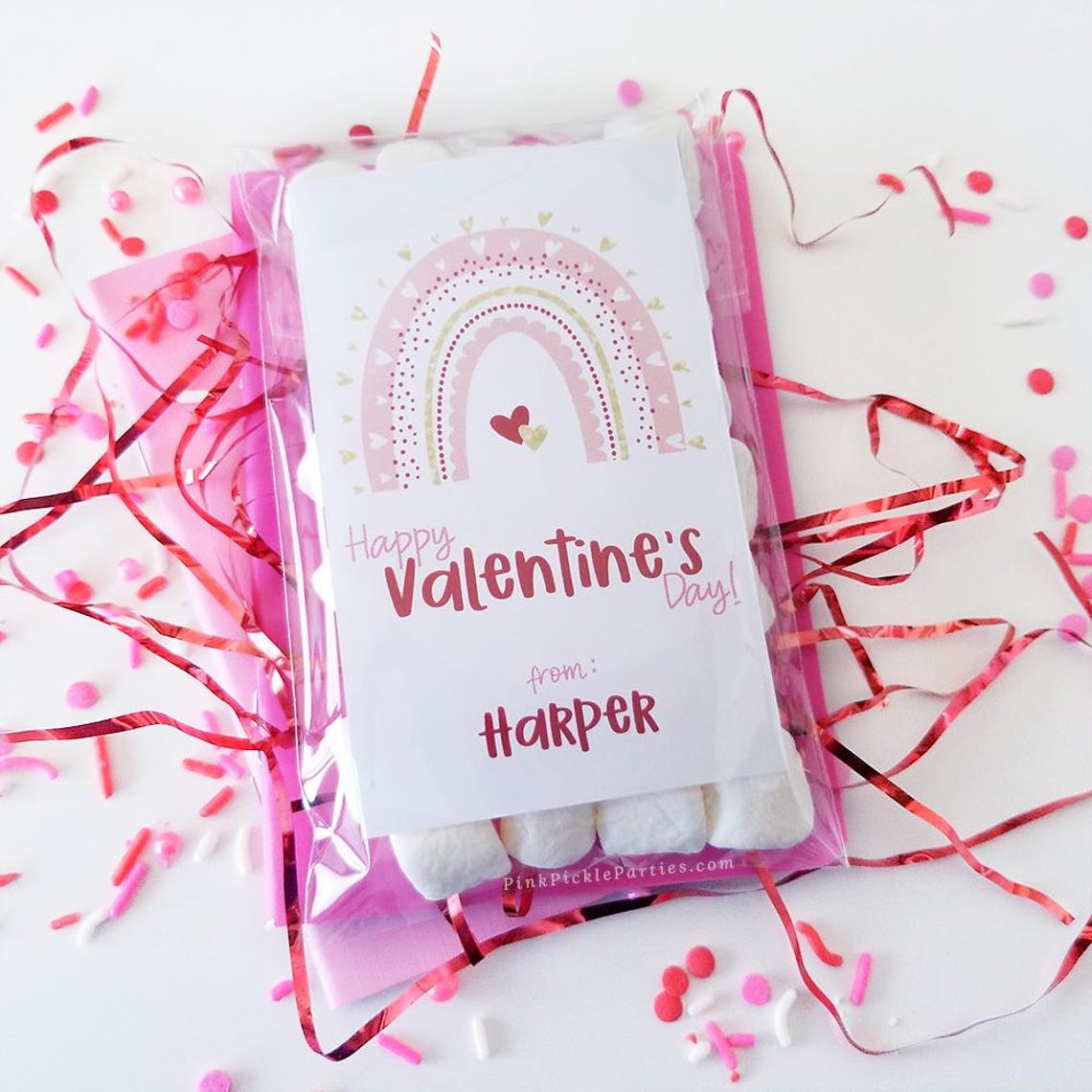 Rainbow Valentines Tags, Rainbow Valentine, Valentines Day Tags ...