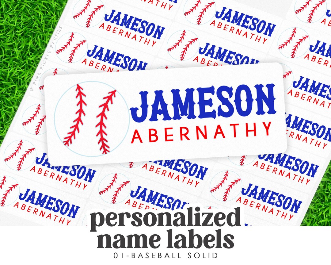 Baseball School Supply Labels, This Belongs to Stickers, Sports Name ...