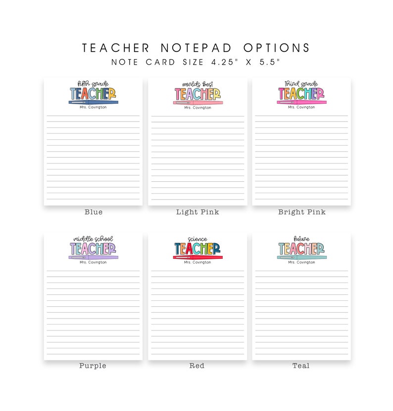 Gifts for Teachers, Teacher Notepad, Teacher Appreciation Gift, Cute ...