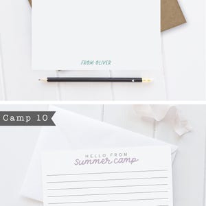 Personalized Camp Stationery Set for Girls, A Note From Camp Note Cards ...
