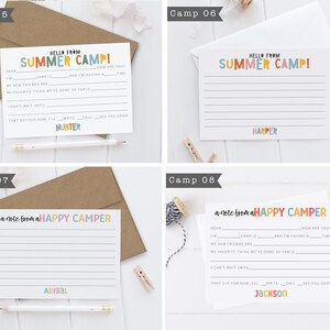 Personalized Camp Stationery Set for Boys, A Note From Camp Note Cards ...