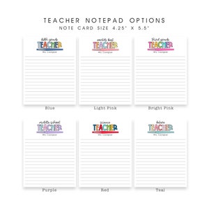 Gifts for Teachers, Teacher Notepad, Teacher Appreciation Gift, Cute ...