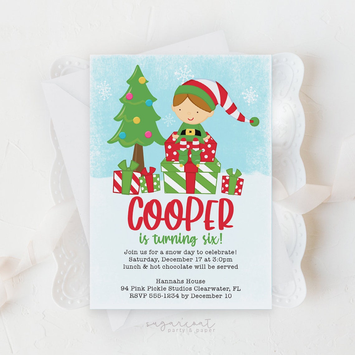 Elf Invitation Elf Party Invitations Elf Birthday | Etsy