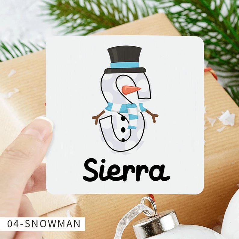 Christmas Gift Stickers | Christmas Name Stickers | Personalized ...