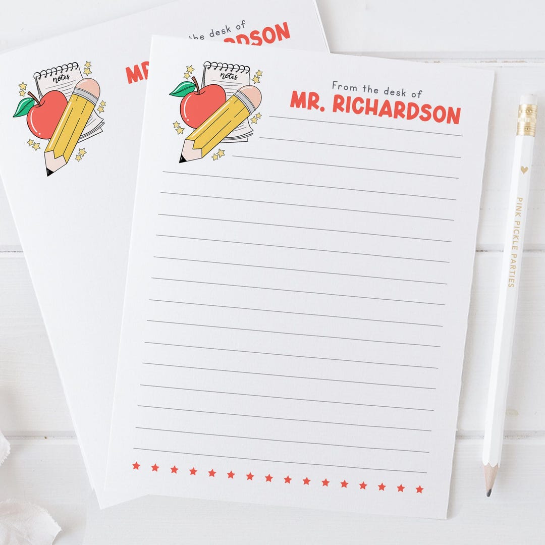 Personalized Teacher Notepad | Gifts for Teacher | Custom Notepad ...