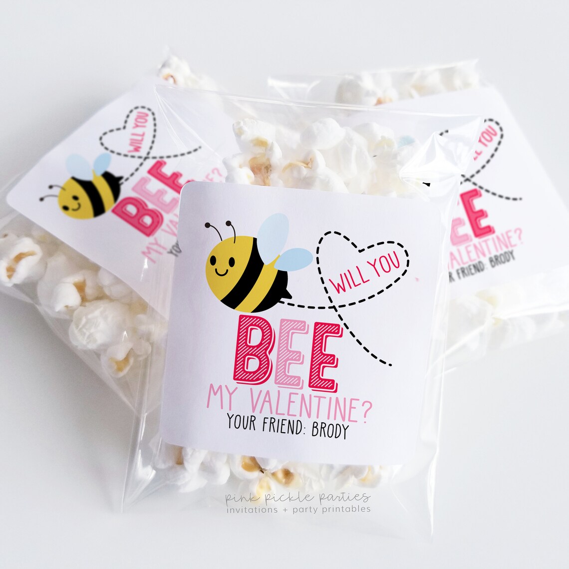 Bee Mine Valentine Stickers or Labels Bumble Bee Valentine | Etsy