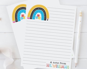 Teacher Notepad Personalized Teacher Appreciation Gift Custom Teacher ...