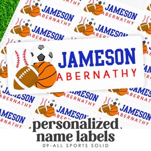 Baseball School Supply Labels, This Belongs to Stickers, Sports Name ...
