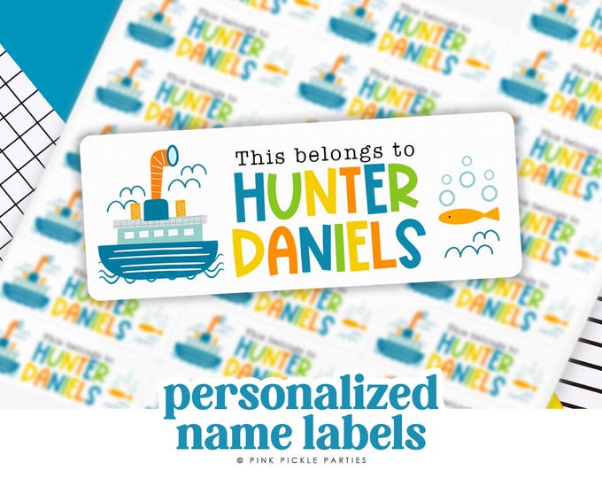15 Name Stickers, Personalized Name Stickers, Custom Name Stickers ...