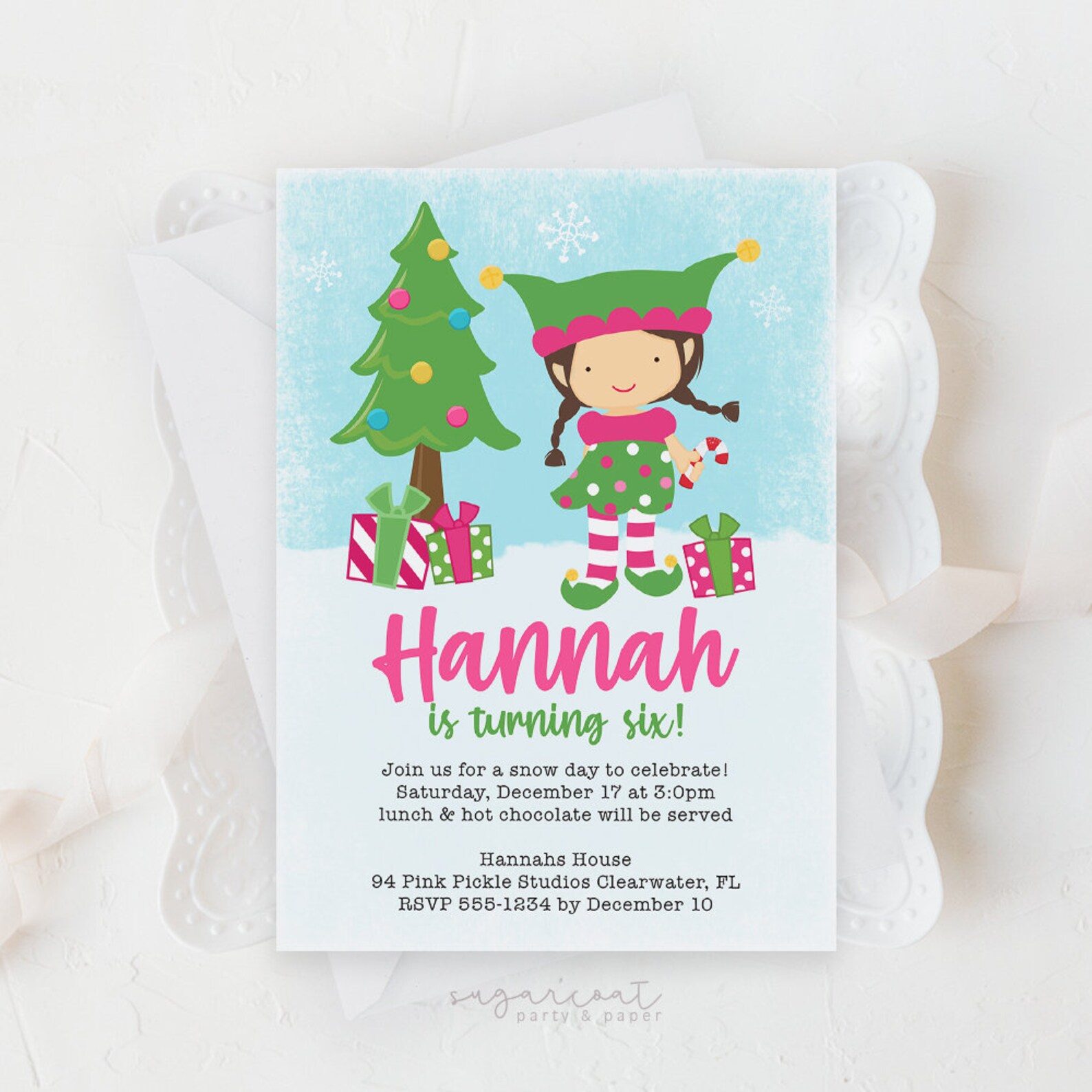 Elf Invitation Elf Party Invitations Elf Birthday | Etsy