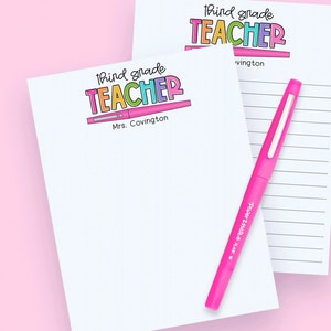 Teacher Notepad, Teacher Appreciation Gift, Cute Teacher Gift, Teacher ...