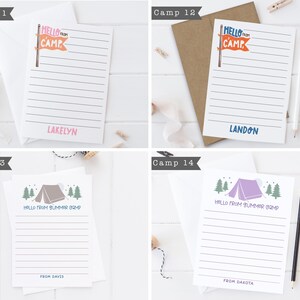 Personalized Camp Stationery Set for Girls, A Note From Camp Note Cards ...