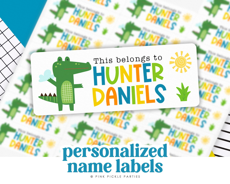 Custom Name Labels, Personalized Name Labels, Back to School Supply ...