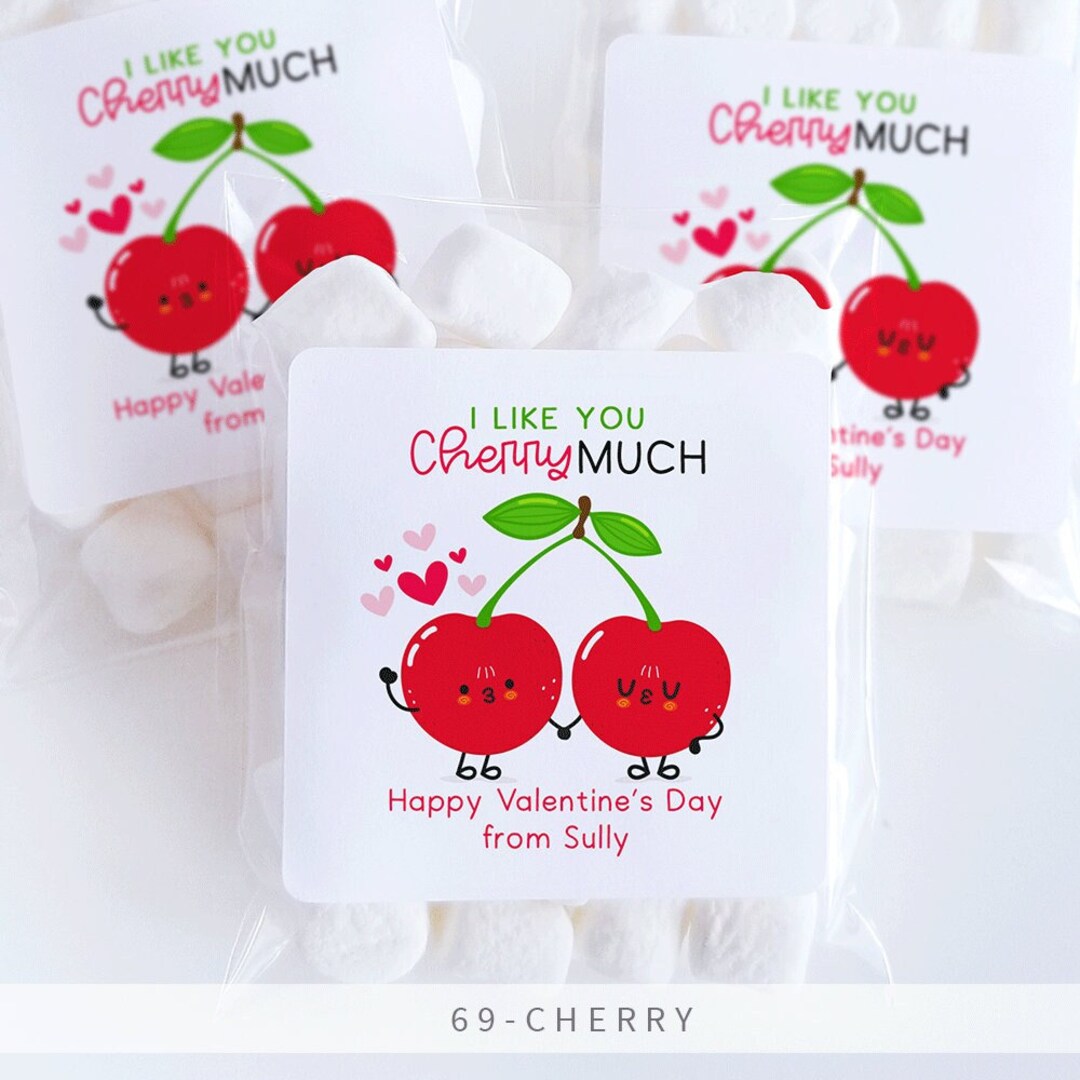 Cherry Valentine Stickers Funny Valentine Pun Valentine - Etsy