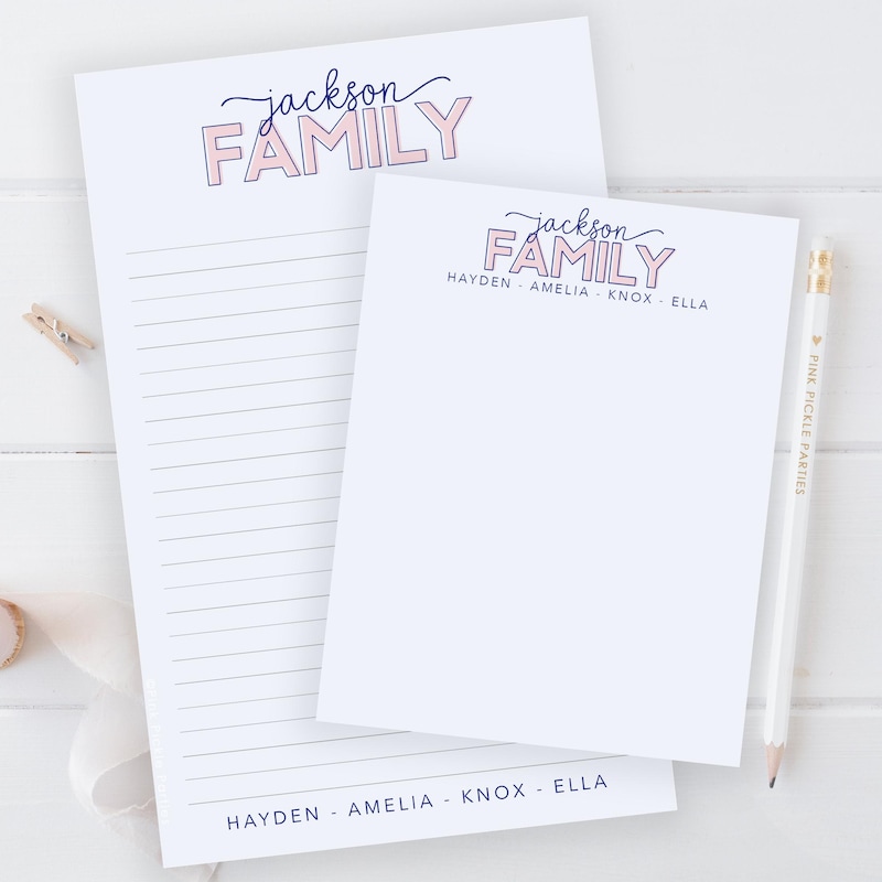 Personalized Tear off Note Pad - Etsy