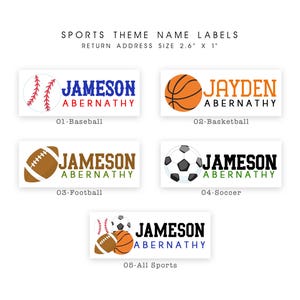 Baseball School Supply Labels, This Belongs to Stickers, Sports Name ...