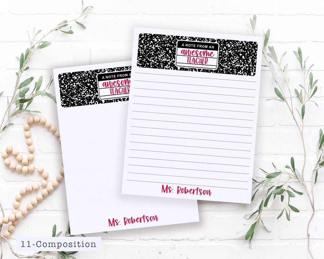 Gifts for Teachers, Teacher Notepad, Teacher Appreciation Gift, Cute ...