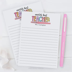 Teacher Notepad, Teacher Appreciation Gift, Cute Teacher Gift, Teacher ...