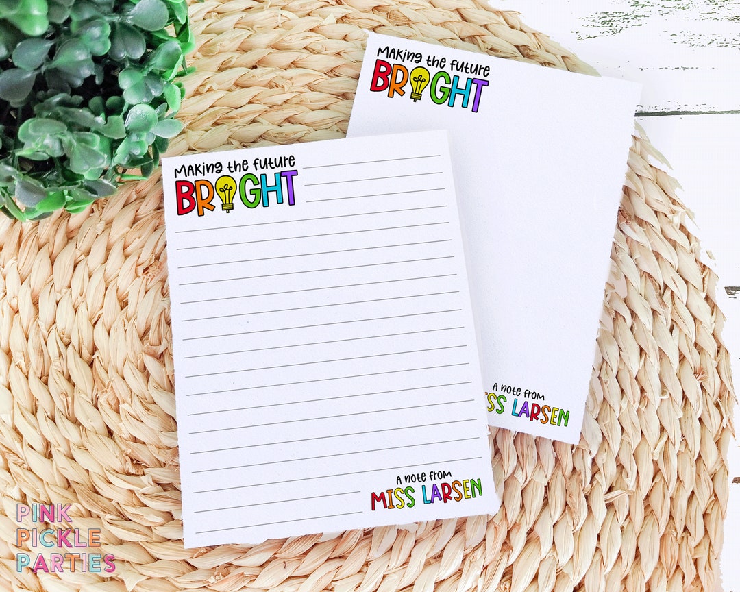 Teacher Notepad Teacher Gifts Personalized Custom Teacher - Etsy