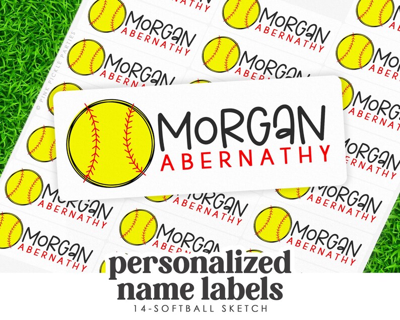 Baseball School Supply Labels, This Belongs to Stickers, Sports Name ...