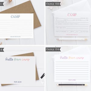 Personalized Camp Stationery Set for Boys, A Note From Camp Note Cards ...