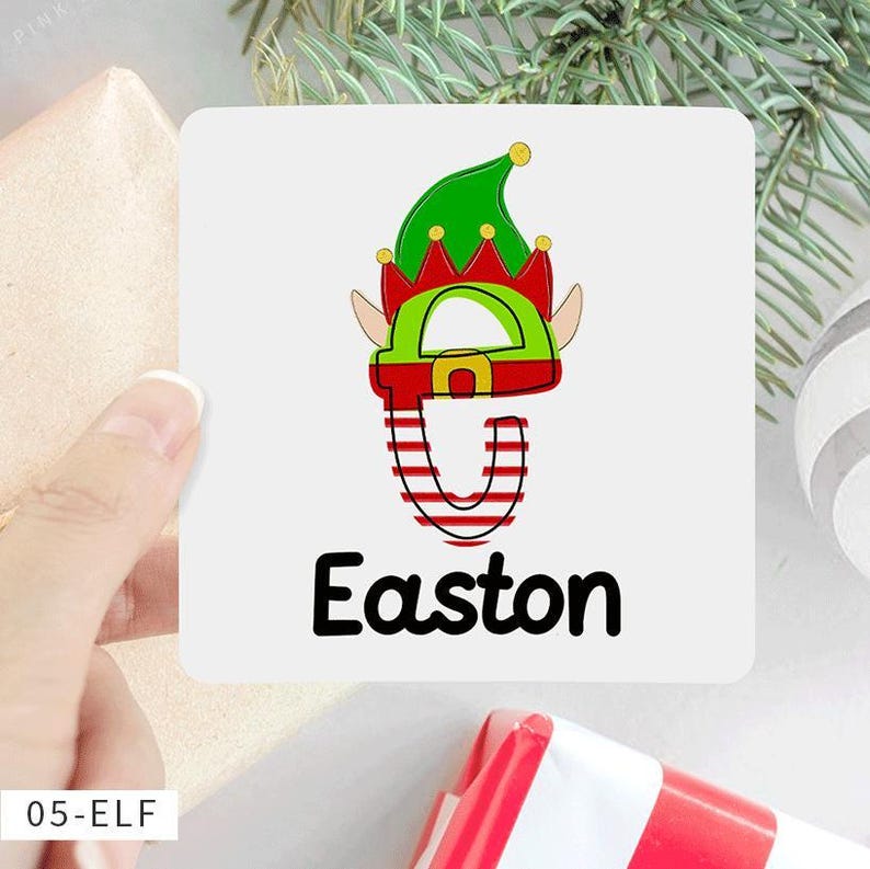 Christmas Gift Stickers | Christmas Name Stickers | Personalized ...