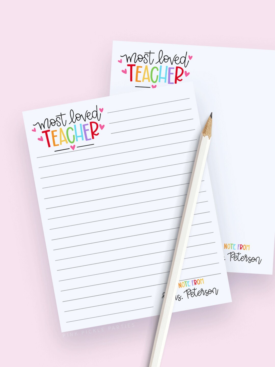 Teacher Notepad, Teacher Gifts Personalized, Custom Teacher Notepad ...