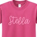 Girl's Pink Puff Personalized Tshirt, Pink Sweatshirt, Youth Tshirt ...