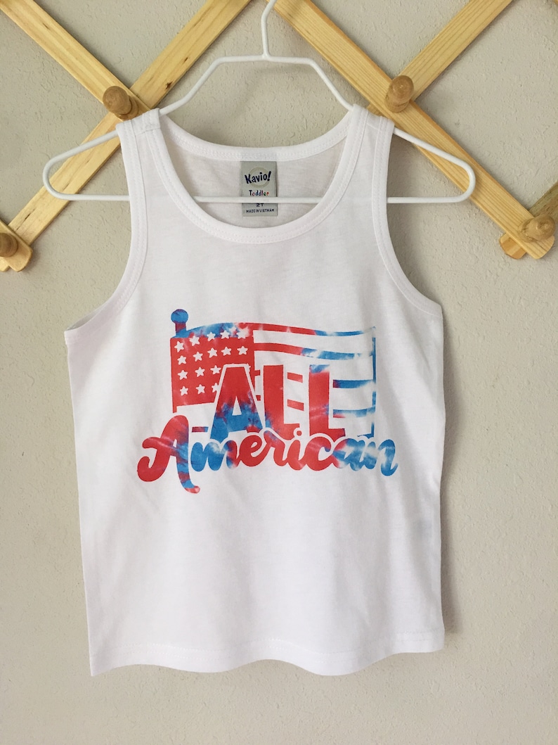 Kids 4th of July tank 4th of July tank top All American | Etsy
